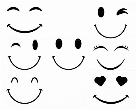 Smiley Face Svg Bundle Happy Face Svg Emoji Svg Smiley Face Etsy Canada
