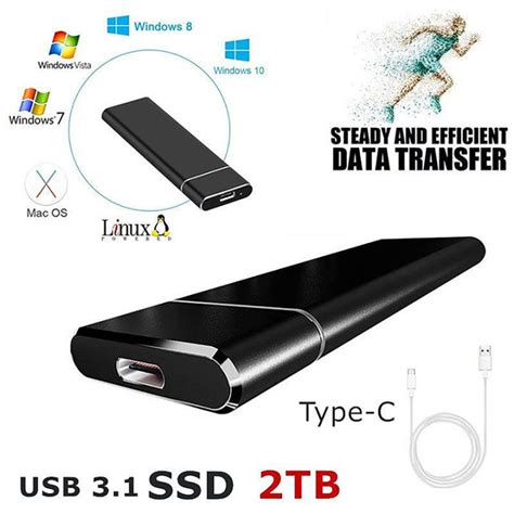 2tb Solid State Drive Hdd Portable External Hard Drive High Speed