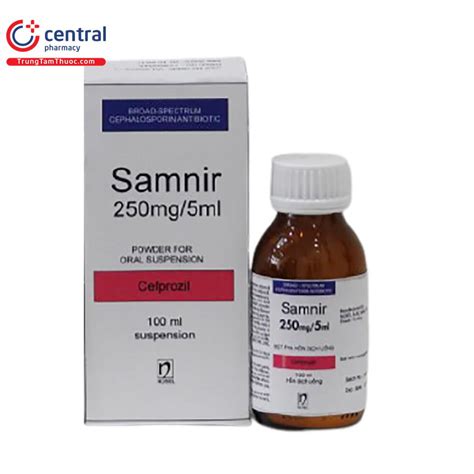 ChÍnh HÃng Thuốc Samnir 250mg5ml Chỉ định Liều Dùng