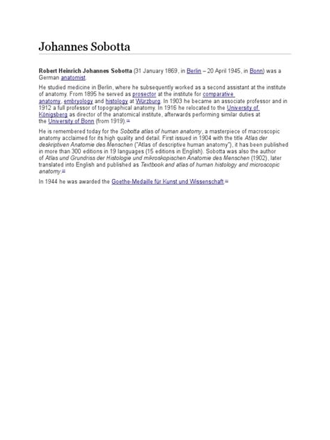 Robert Heinrich Johannes Sobotta 31 January 1869 In Pdf