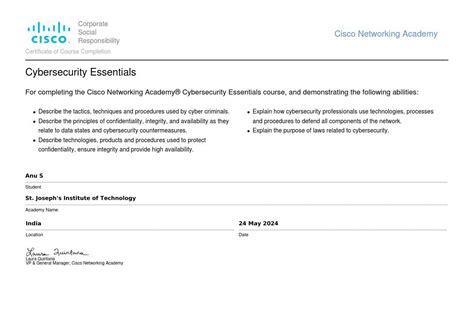 Anu S On Linkedin Cybersecurity Cisco Learningjourney