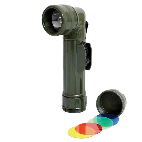Rothco Army Style D Cell Anglehead Flashlights Military Insignia