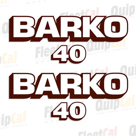 Barko 40 Log Loader Marking Decal Set Truck And Equipment Decals