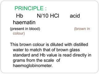 Determination Of Haemoglobin Pptx