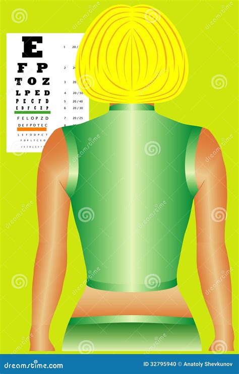 Ophthalmology Chart Stock Vector Illustration Of Female 32795940