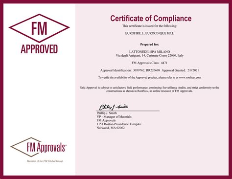 Fm Approved Certification Lattonedil