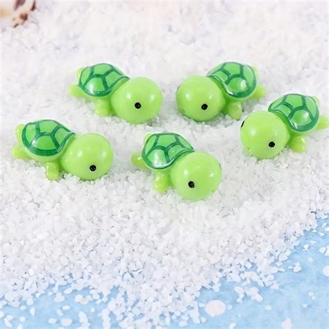 10pcs Mini Resin Turtle Decorations Suitable For Diy Miniature Fairy Garden Decorations
