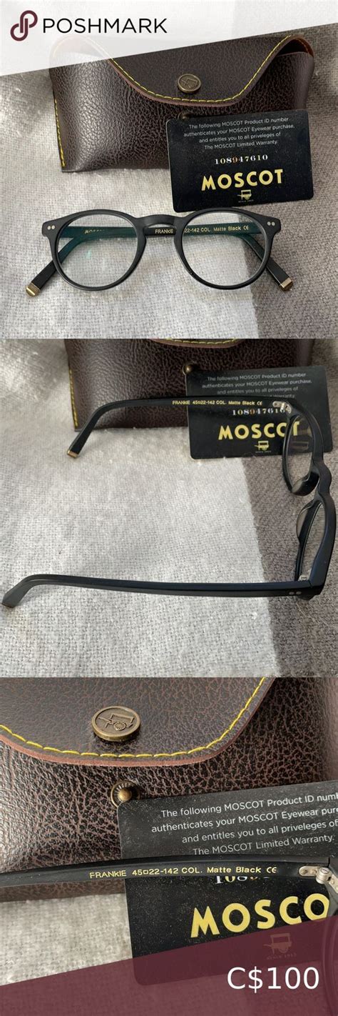 Moscot Eyeglasses Frankie Frame Matte Black Finish With Bronze Highlights Vintage Glasses