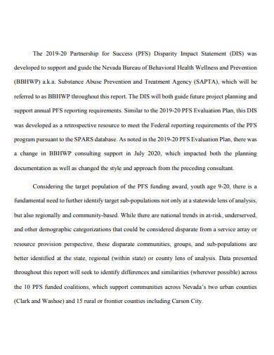 6 Disparity Impact Statement Examples To Download