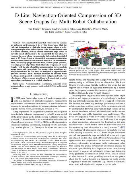 Pdf D Lite Navigation Oriented Compression Of 3d Scene Graphs For Multi Robot Collaboration