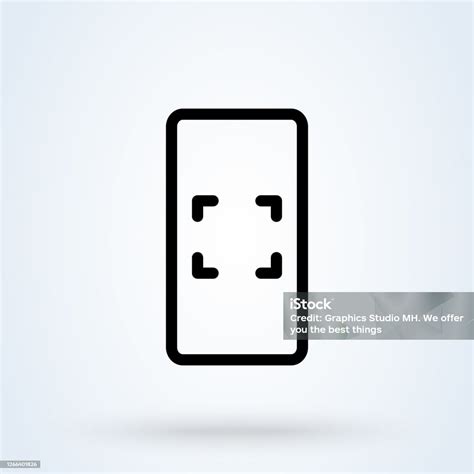 스캔 Qr 코드 아이콘 또는 로고 라인 아트 스타일 바코드 스캐너 개념을 간략하게 설명합니다 전화 스캔 벡터 일러스트레이션 0