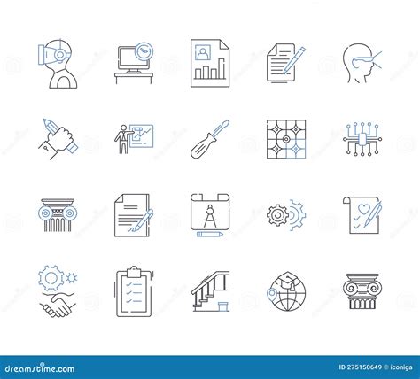 Engineering Essentials Outline Icons Collection Engineering