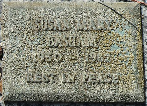 Susan Mary Basham 1950 1982 Find A Grave Memorial