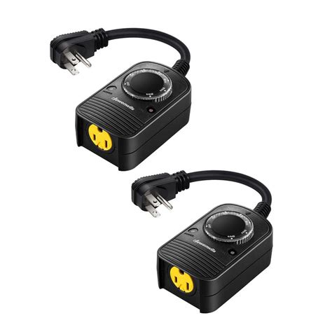 Dewenwils 2 Pack Outdoor Dusk To Dawn Sensor Countdown Timer For Light