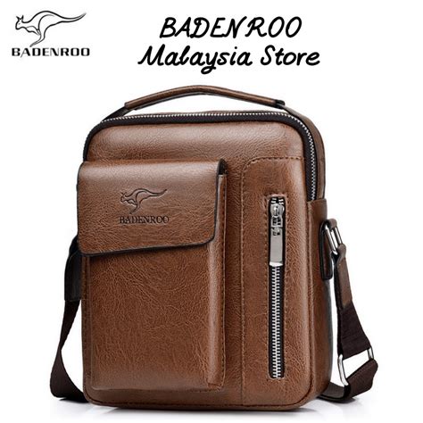 Badenroo Men Chest Crossbody Sling Bag Man Messenger Kangaroo Bag Leather Beg Dada Silang