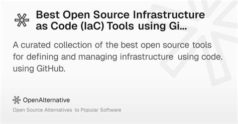 Best Open Source Infrastructure As Code Iac Tools Using Github In 2026