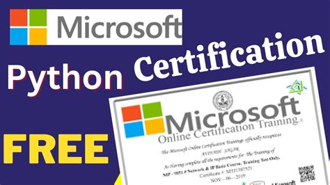 Microsoft Free Python Certification Course With Project Free Full Python Course Youtube