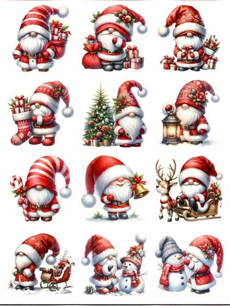 Mini Christmas Clipart Santa Stickers Free Printable Mini Santa