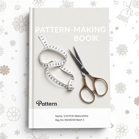 Elegant A4 Pattern Making Book Cover Design