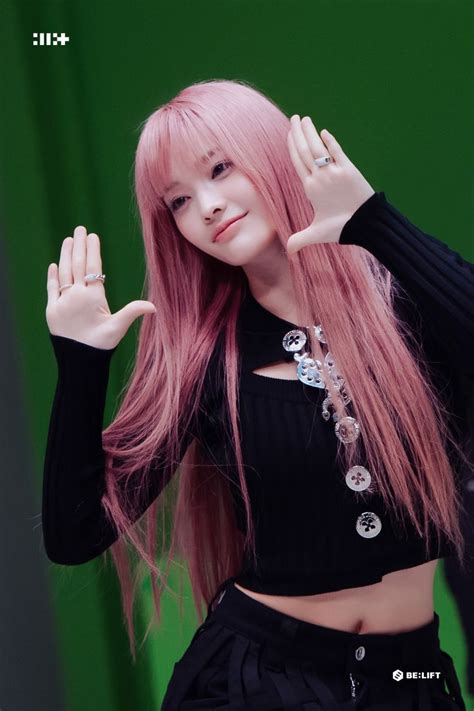 Illit ‘tick Tack Behind Iroha Pink Hair Japanese Girl