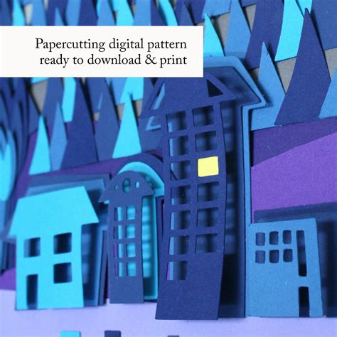 Paper Cutting 3d Pattern Template Layered Paper Art Etsy Uk