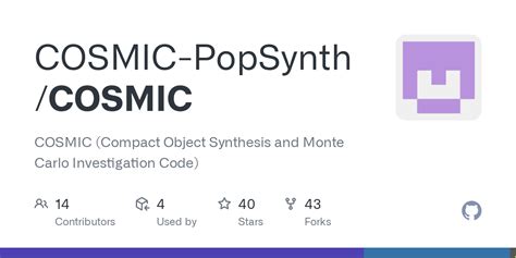 GitHub COSMIC PopSynth COSMIC COSMIC Compact Object Synthesis And Monte Carlo Investigation