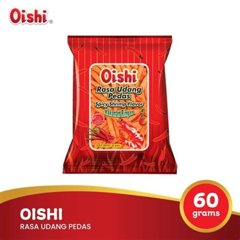 Jual Oishi Snack Stick Spicy Shrimp Flavor Camilan Makanan Ringan Stik