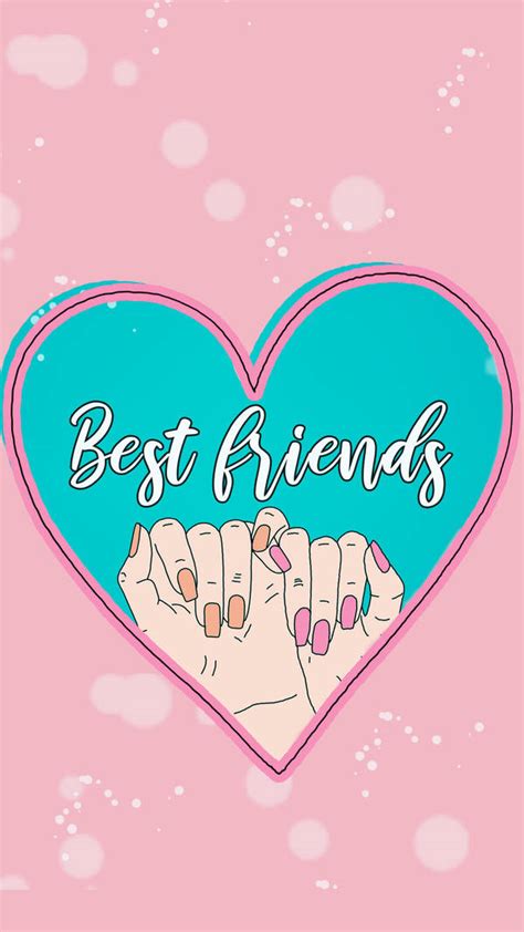 Download Girly Bff Pinky Promise In Heart Wallpaper