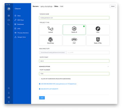 Deploying A Secure Nodejs App With Cleaver On Digitalocean Or Vultr