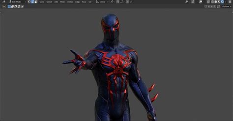 Spider Man 2099 Miguel O Hara 3d Model Free Vr Ar Low Poly 3d Model