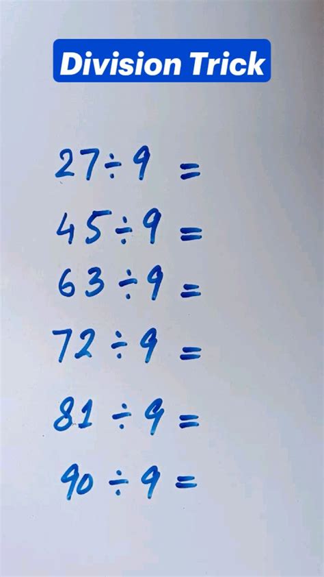 Division Trick Math Tricks By Munazza Amin In 2025 Math Lessons