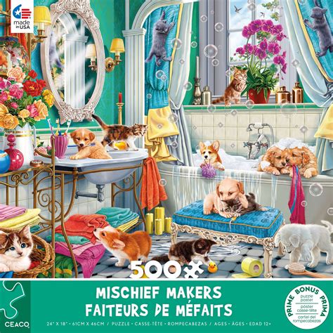 Ceaco Mischief Makers 500 Piece Interlocking Jigsaw Puzzle