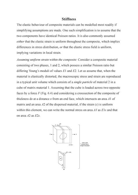 Composite Materials Stiffness Stiffness The Elastic Behaviour Of Composite Materials Can Be