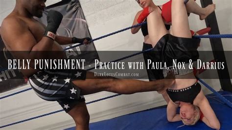 Belly Punishment Practice With Paula Nox And Darrius Dark Lotus