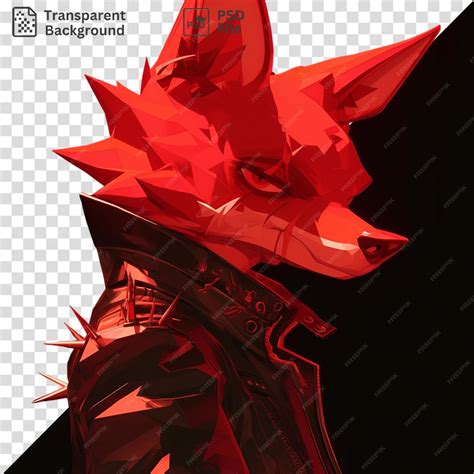 Premium Psd 3d Model Of A Red Furry Fox
