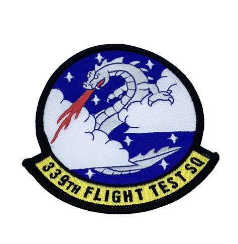 339th Flight Test Squadron Patch Plastic Backing Squadron Nostalgia
