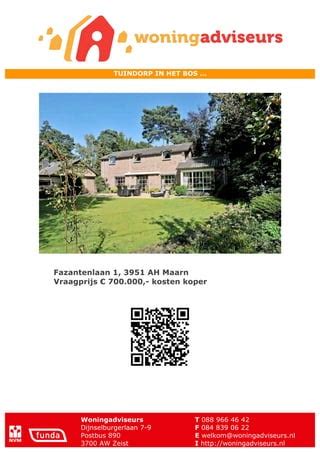 Brochure Fazantenlaan 1 Te Maarn Pdf