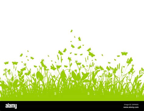 Nature Background With Green Grass Vector Stock Vector Image And Art Alamy