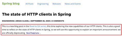 突发！spring 宣布弃用 Resttemplate！！java技术栈