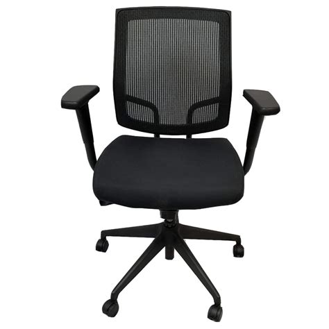 Sit On It Focus Mid Back Task Chair With Mesh Back And Upholstered Seat