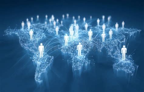 Connected Network Technology Map Stock Illustrations 15004 Connected