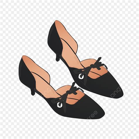 Tacones Negros Ilustración De Dibujos Animados Suministros Para Damas