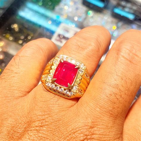 Jual Cincin Batu Ruby Afrika Madagaskar Asli Natural Stone Shopee