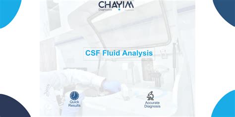 Csf Fluid Analysis Chayim Diagnostic Services