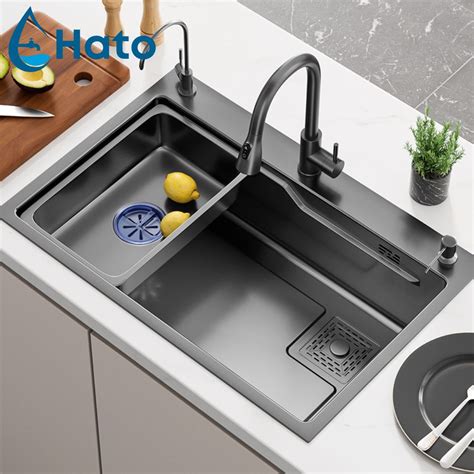 Chậu Rửa Bát 1 Hố Hato Inox 304 Kích Thước 75 46cm Bồn Rửa Chén 1 Ngăn
