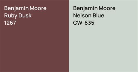 Benjamin Moore Ruby Dusk Vs Benjamin Moore Nelson Blue Comparison