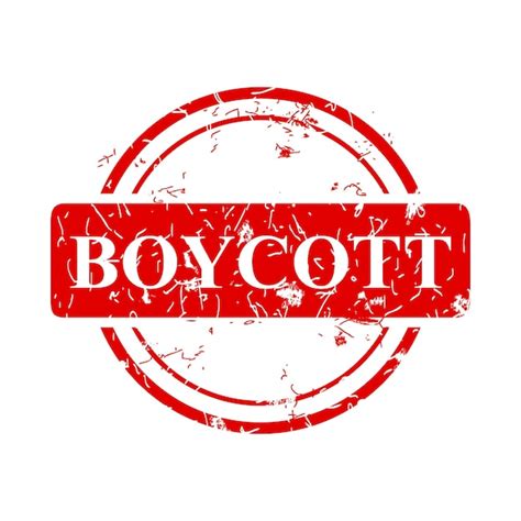 Boykott Einfacher Vektor Rost Roter Kreis Vektor Gummistempel Effekt