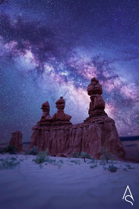 Goblin Valley State Park Milky Way Utah Dark Sky Site Night Sky