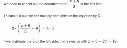 Algebra Precalculus Linear Equation Multiplying Both Sides