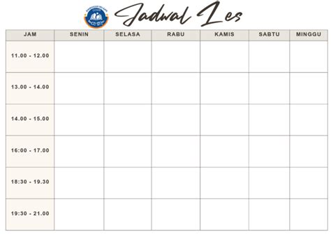 Jadwal Les Pdf